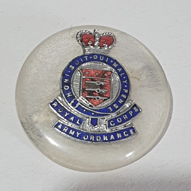 WW2 ERA RAOC Royal Army ordnance corps Enamel Sweetheart brooch Badge ...