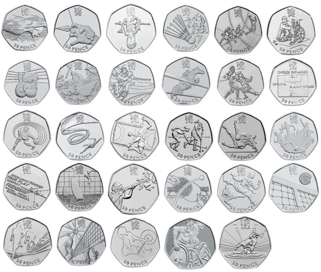 OLYMPIC 50P COINS 2011 Fifty Pence £3.45 - PicClick UK