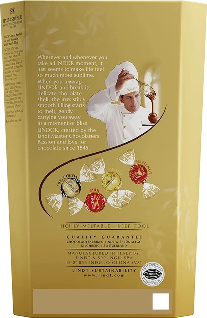 LINDT LINDOR ASSORTED Chocolate Cornet 333G $37.99 - PicClick AU