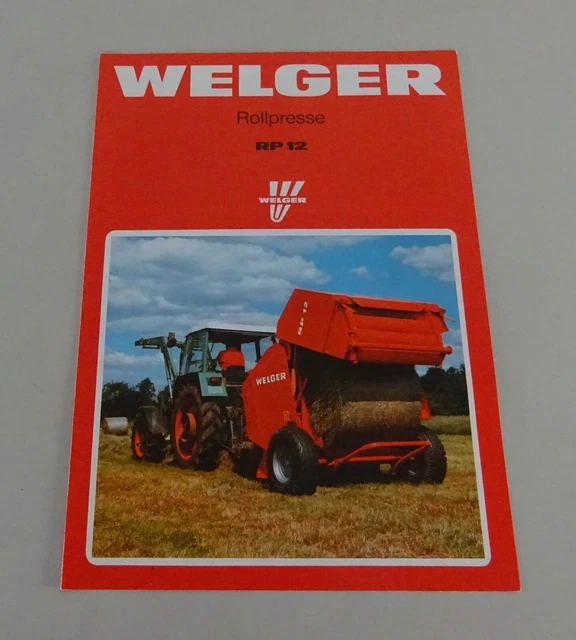 PROSPEKT / BROSCHÜRE Welger Rollpressen RP 12 Stand 09/1990 EUR 19,90 ...