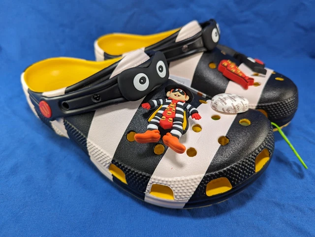 MCDONALDS X CROCS Hamburger Classic Clog UK M8 W10 Borsa a strappo a ...