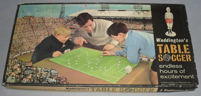 TABLE SOCCER FOOTBALL World Cup Board Game Waddingtons COMPLETE 1965 ...