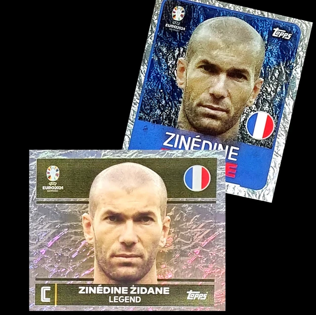 TOPPS UEFA EURO 2024 Stickers -- Zinedine Zidane -- FRA 2 / LEG 8 £5.11 ...