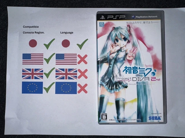 HATSUNE MIKU PROJECT Diva 2nd - Japanese Playstation Portable PSP £2.00 - PicClick UK