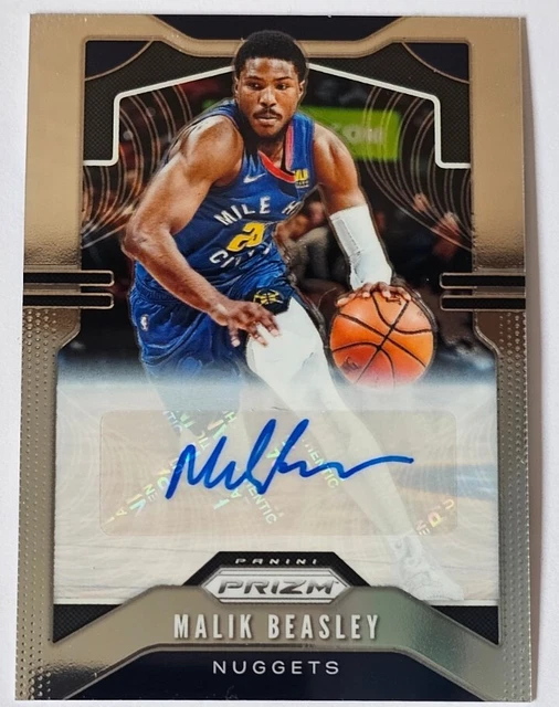 2019-20 PANINI PRIZM Malik Beasley voiture ! Autographe Bucks 3&D SG ...