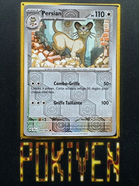 CARTE POKÉMON PERSIAN Reverse 049/064 EV06.5 Fable Nébuleuse SFA FR EUR ...