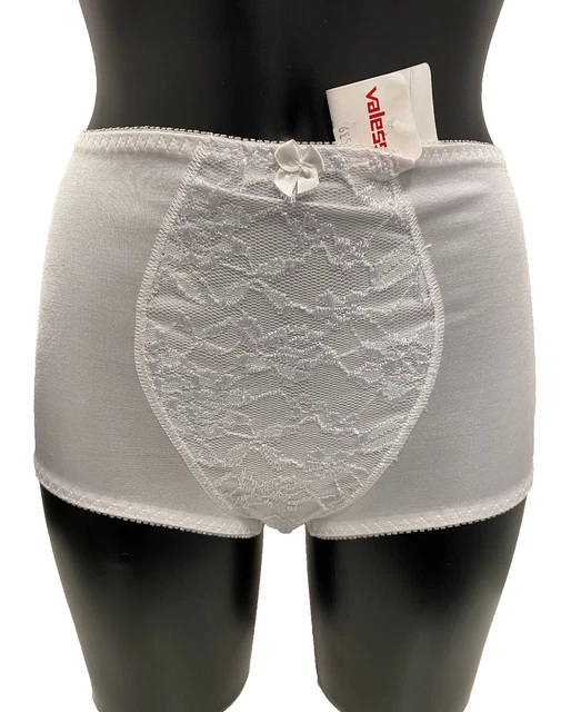 VINTAGE WHITE PANTY Girdle Large Waist 23" Slimming Control Pantie ...