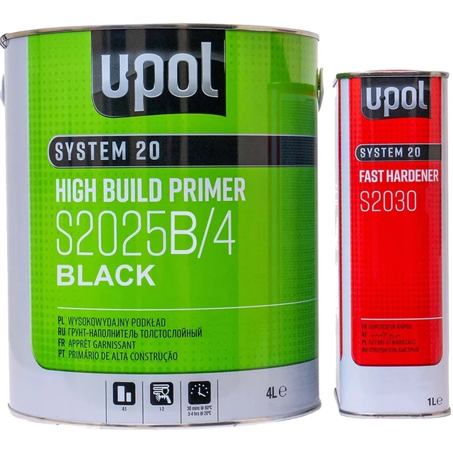 U-POL S2025 HIGH Build 2K Primer With S2030 Upol Hardener - 5Ltr Kit ...