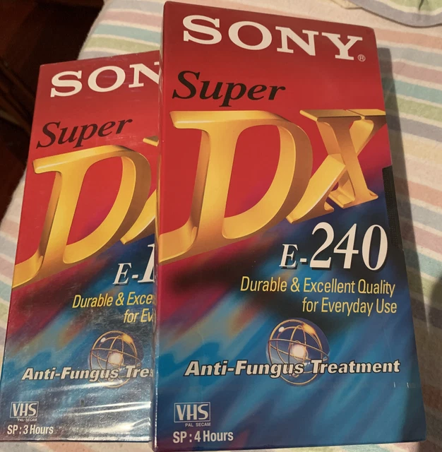 PAIR OF SONY Super DX E-240 Blank VHS Cassette Tapes - New & Sealed $12.00 - PicClick AU