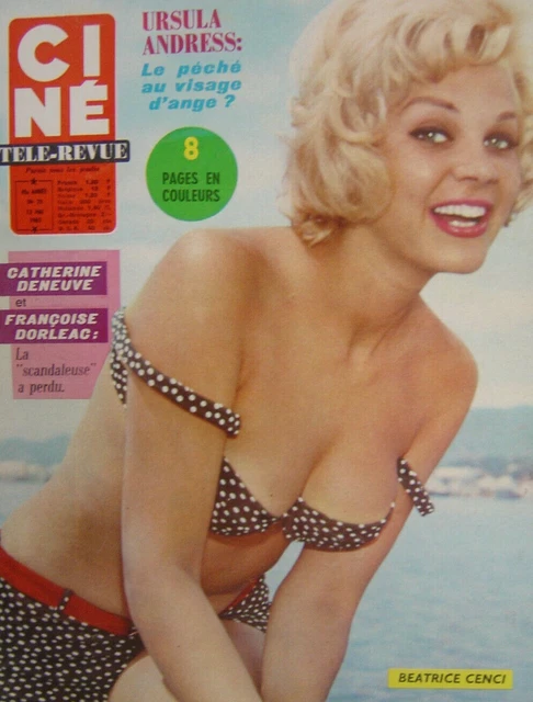 CINE REVUE - 20 - 1965 - béatrice cenci - tania beryl - c.deneuve - u.andress EUR 5,00 - PicClick FR
