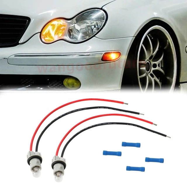 PAIR SIDE MARKER Lamp Light Socket Wire Harness For Mercedes-Benz ...