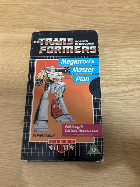 TRANSFORMERS MEGATRONS MASTER Plan G1 PAL VHS Cardboard (toys r us ...