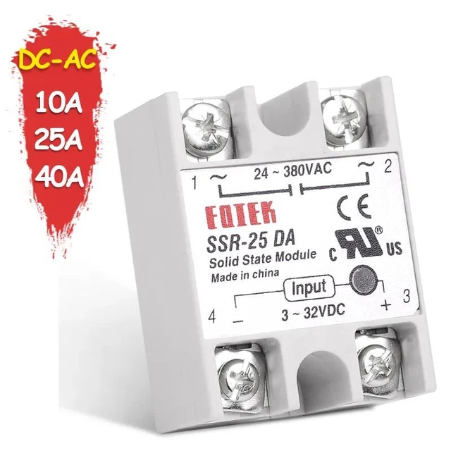 SOLID STATE RELAY Voltage AC Load Single Phase SSR DC-AC 10A 25A 40A ...