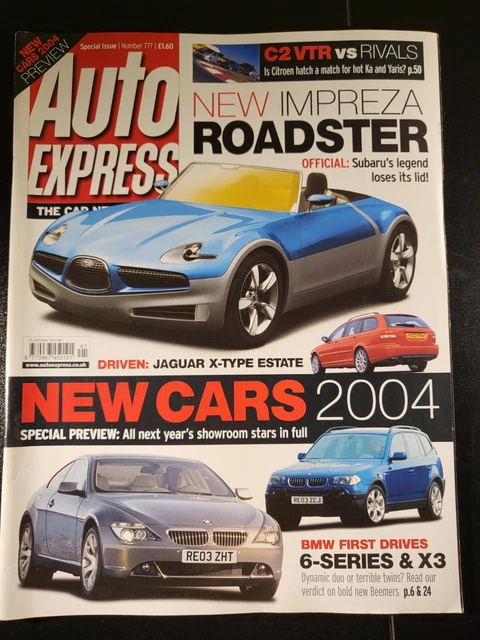 AUTO EXPRESS MAGAZINE Special Issue 777 2003 (726) Impreza Roadster ...