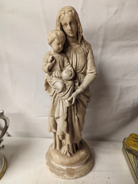 LARGE VIRGIN MARY Plaster statue £17.00 - PicClick UK