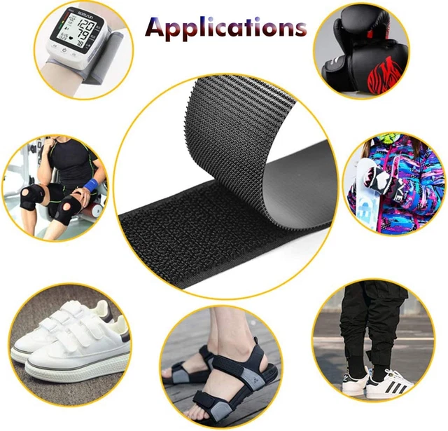 LLPT SEW ON Hook and Loop Tape Nylon Fabric 1 Inch x 33 feet Industrial ...