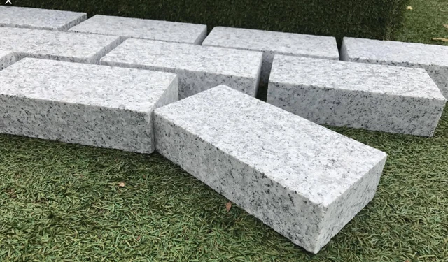 SILVER GREY GRANITE Cobble Setts 200x100 Sawn Edge 1m2 Collected ...