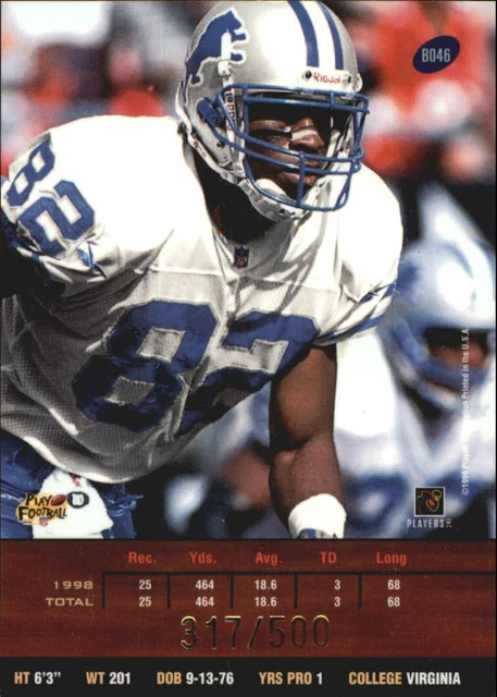 1999 PLAYOFF PRESTIGE SSD spectre violet football #46 allemand Crowell ...