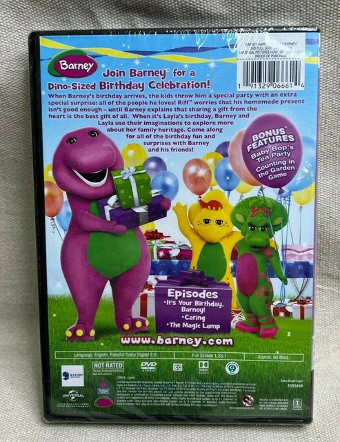 BARNEY HAPPY BIRTHDAY Barney! DVD Jeff Brooks NEW Sealed EUR 7,81 ...