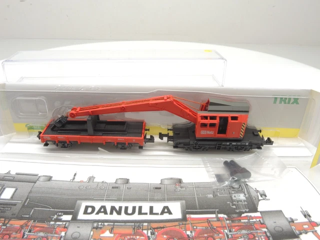 TRIX, MINITRIX 15299 Spur N Kranwagen mit Beiwagen Epoche.V Top OVP EUR ...