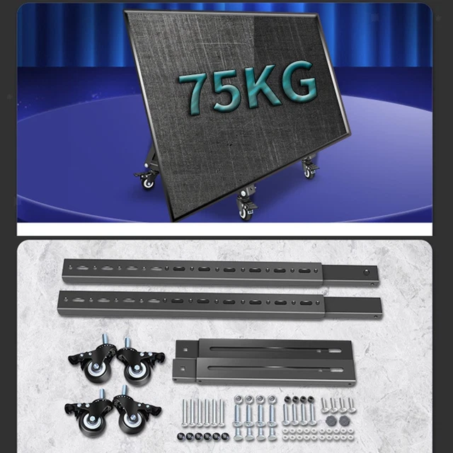 LOW HEIGHT MOBILE TV Stand Monitor Floor Stand Holder Max 75 kg ...