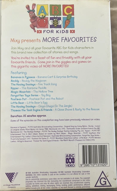 MORE FAVOURITES VHS Bananas Pyjamas Hooley Dooleys Postman Pat Magic ...