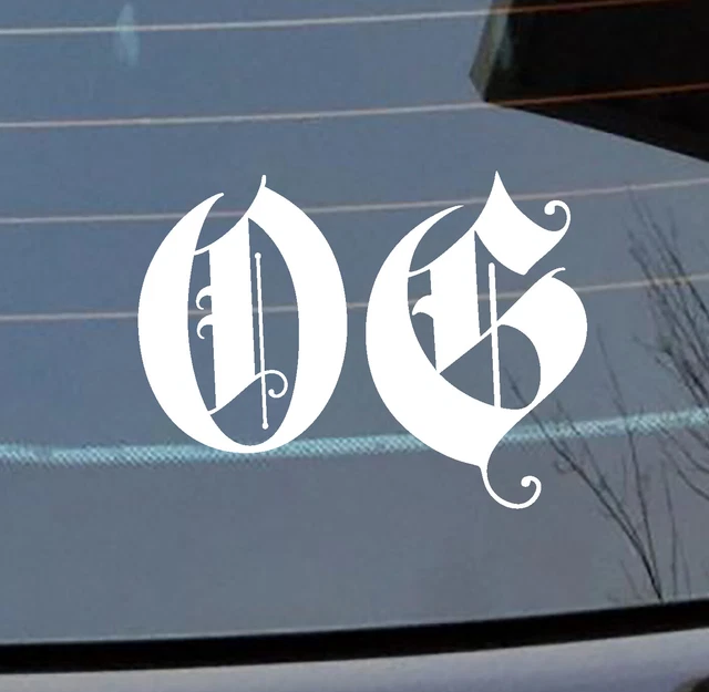 OG ORIGINAL GANGSTER gangsta Vinyl Car Sticker 125mm hipster gang hop ...