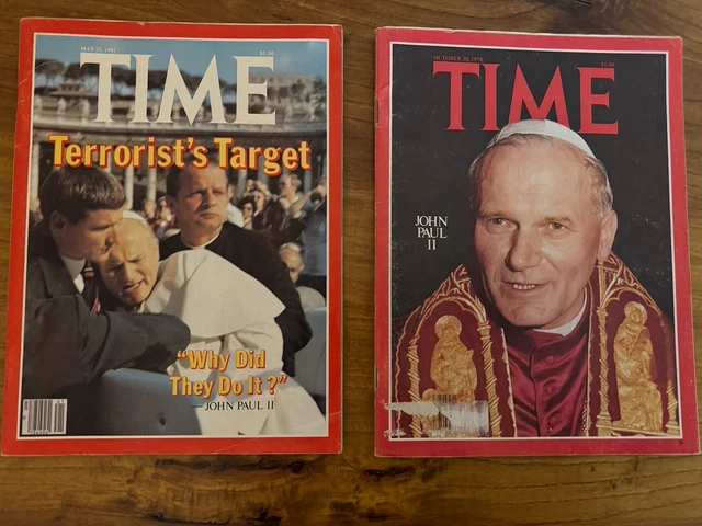 1978 & 1981 Time Magazine: Pope John Paul II, Time Magazine Pope £7.40 ...