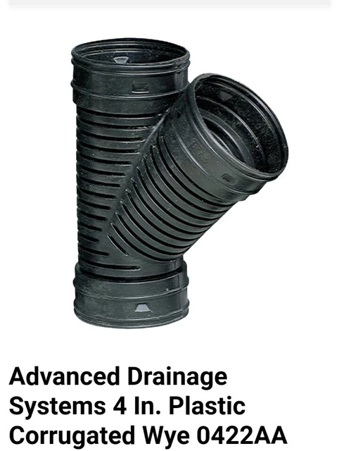 ADVANCED DRAINAGE SYSTEMS 4 In. Plastic Corrugated Wye 0422AA Advanced ...