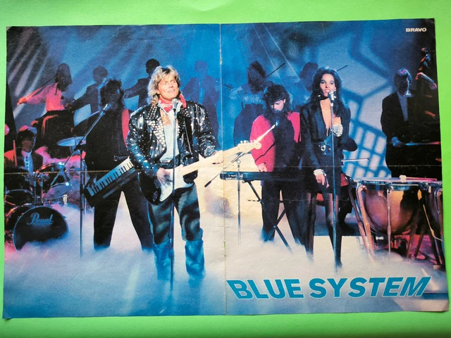 DIETER BOHLEN BLUE System A3 Poster 90er, mit Naddel, Rückseite Arnie ...