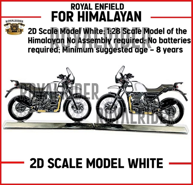 ROYAL ENFIELD HIMALAYAN "2D Scale Model White" £24.94 - PicClick UK