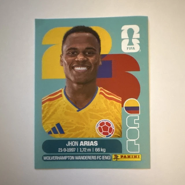 PANINI FIFA WORLD Cup 2026 Sticker COL 17 Jhon Arias Colombia Player ...