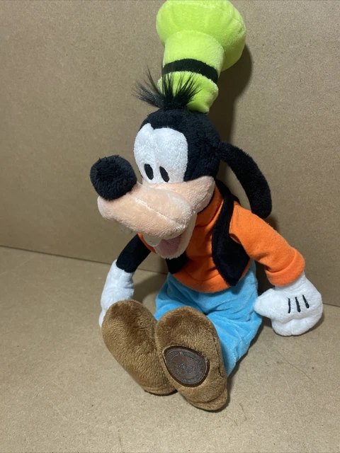 DISNEY ORIGINAL GOOFY Soft Beanie Toy Mickey Mouse 36cm/14" Kids Cuddly ...