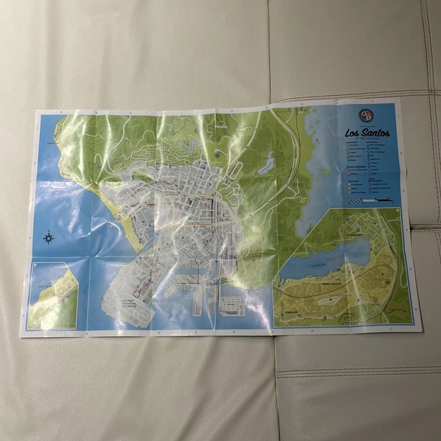MAPPA POSTER GRAND Theft Auto V Gta 5 Ps4 Ps3 Ps5 Xbox Sony Originale ...