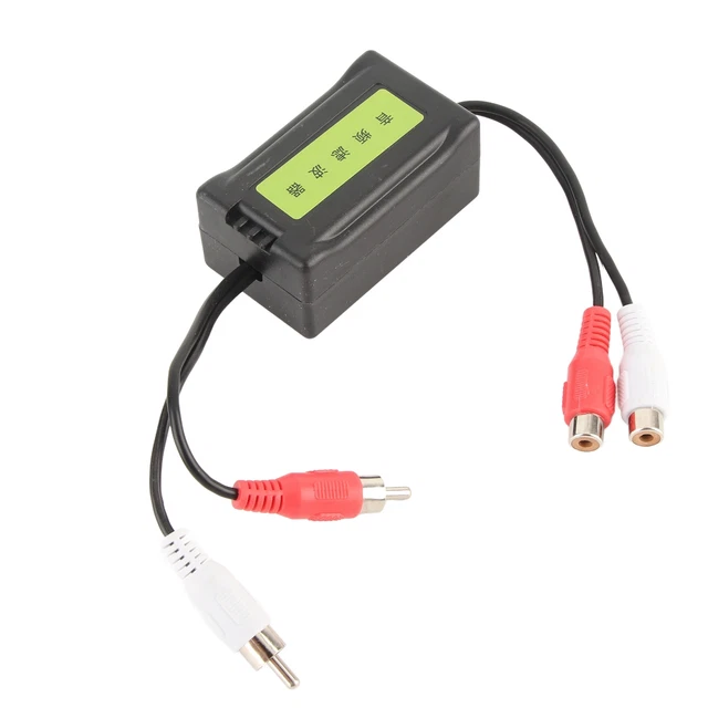 RADIO NOISE FILTER Ground Loop Isolator Connectors 3.5mm/0.1in Car ...
