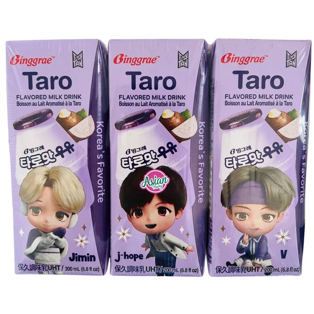 BINGGRAE BTS TARO Flavored Milk Drink (200ml) Pack of 6 EUR 11,46 ...