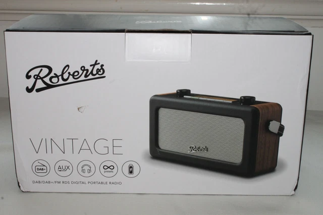 ROBERTS VINTAGE DAB/FM RDS Portable Radio with Built-In Battery Charger ...