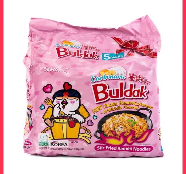 2X RAMEN POLLO Piccante Samyang Buldak Carbonara (spaghetti fritti) 5 ...