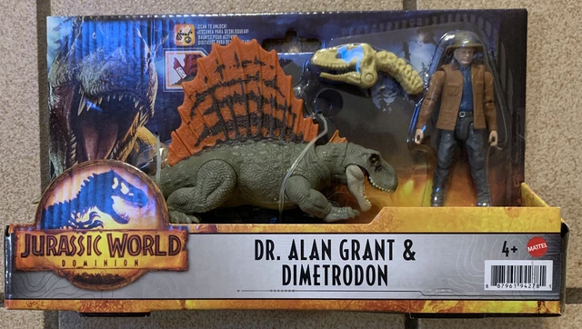 MATTEL JURASSIC WORLD Dominion Dr. Alan Grant Dimetrodon Action Figure ...