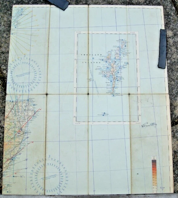 RAF WW2 MAP Ordnance Survey Aeronautical Aircraft Air Force Shetland Islands £59.90 - PicClick UK