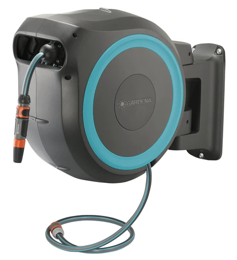GARDENA WALL MOUNTED Hose Reel 35m Automatic Retractable Hose Box ...
