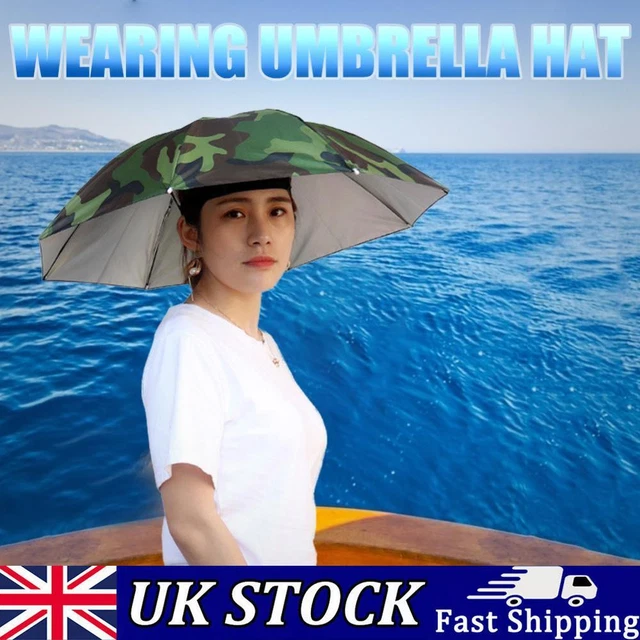 FISHING UMBRELLA CAP Hands Free Fishing Cap 27 Inch Diameter for Kids ...