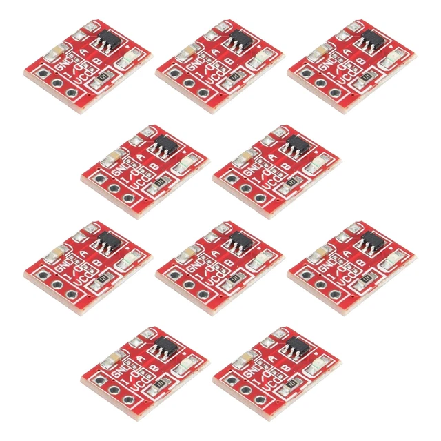 10PCS TTP223 TOUCH Key Module Button Capacitive Switch Self-Locking/No ...