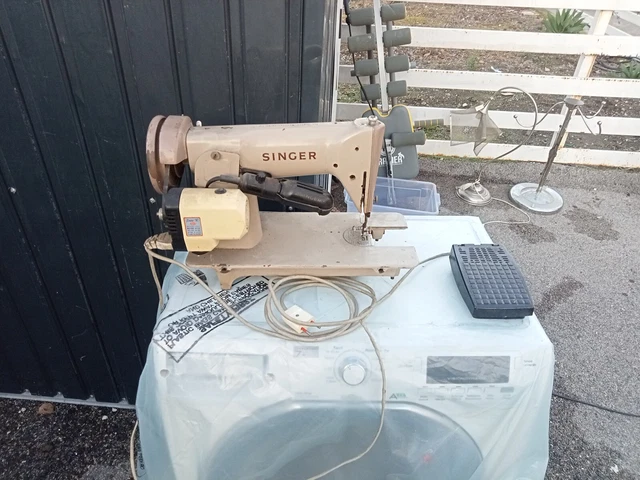 MACCHINA DA CUCIRE Singer 191M Sewing Nachies Con Pedaliera Luce Antica ...