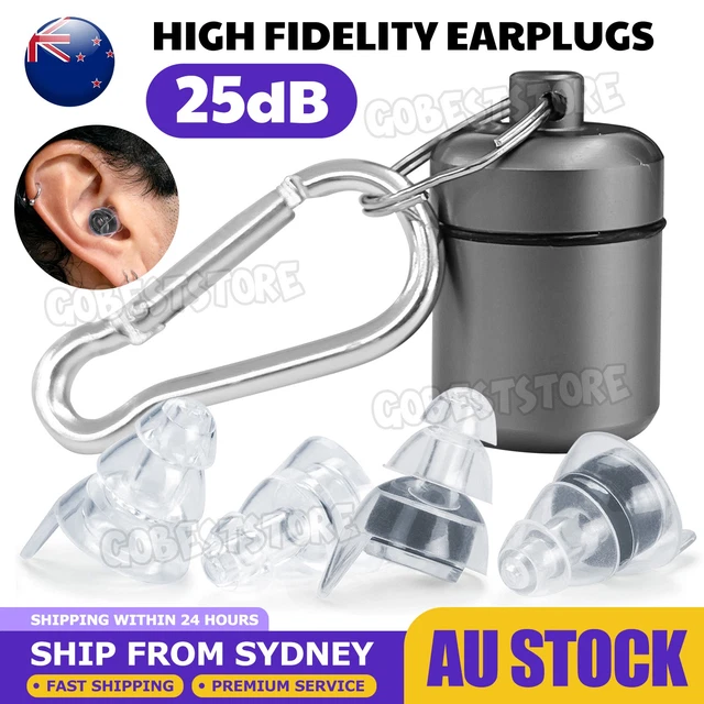 25DB HIGH FIDELITY Concert Earplugs Reusable Musicians Ear Plugs Music ...