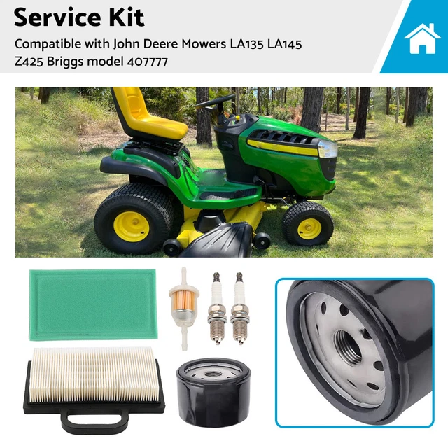 SERVICE KIT SUITABLE For John Deere Mowers LA135 LA145 Z425 Briggs ...