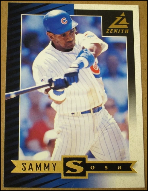 CARTE DE BASEBALL 1998 Pinnacle Zenith Sammy Sosa #4 Chicago Cubs NRMT ...
