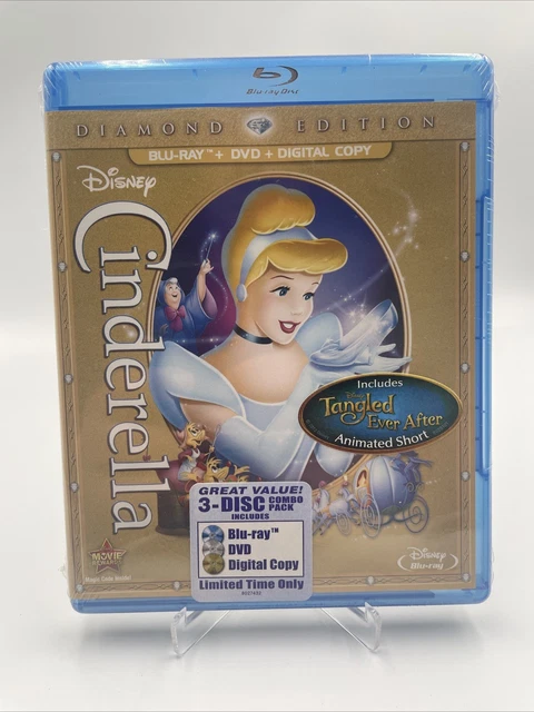 CINDERELLA BLU-RAY DVD Digital - Disney Diamond Edition Brand New ...