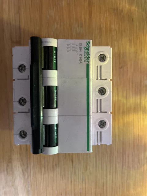 SCHNEIDER MERLIN GERIN C120H Type C Triple Pole 3 Phase MCB Breaker C100A amp £15.00 - PicClick UK