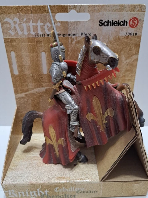 SCHLEICH KNIGHT ON rearing Horse with Sword 70018 - Retired figure ...